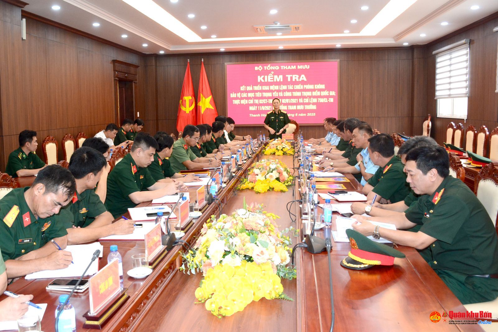 Bộ Tổng Tham mưu kiểm tra tại tỉnh Thanh Hóa